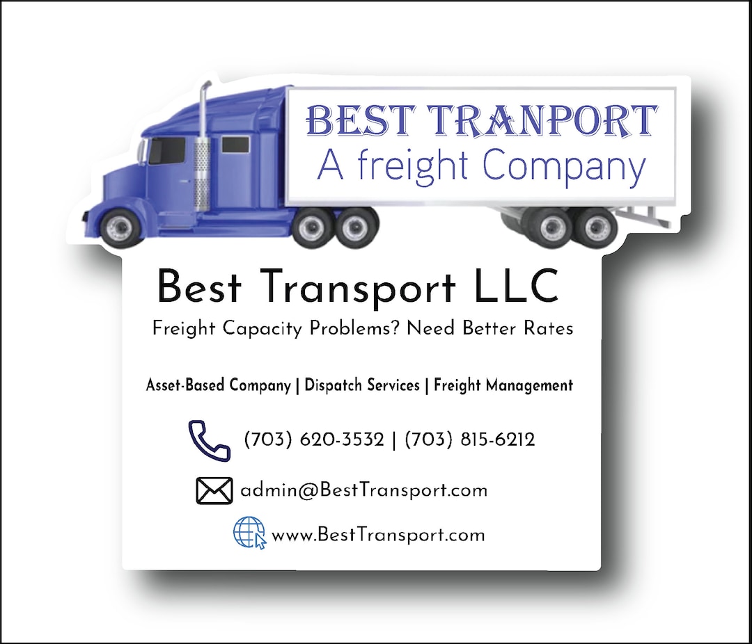 Semi Trailer Cards, Die Cut Business Cards, Freight Company Business ...