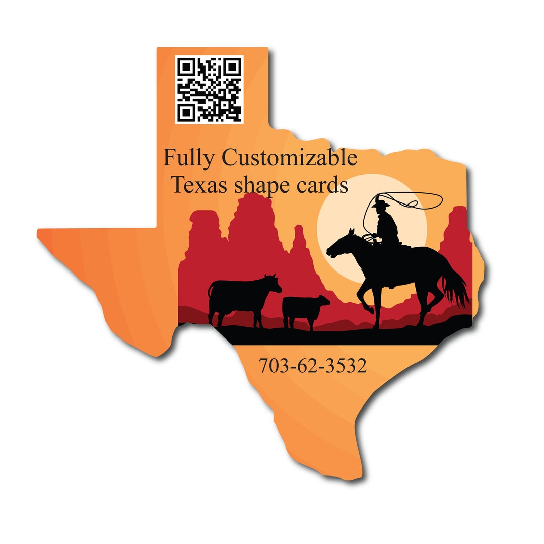 Texas State Business Cards, Die Cut Business Cards, Cute Business Cards ...