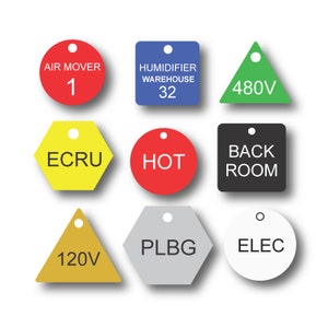Engraved Equipment Tags, Conduit Tags, Key Tags, Plastic Tag, Round ...