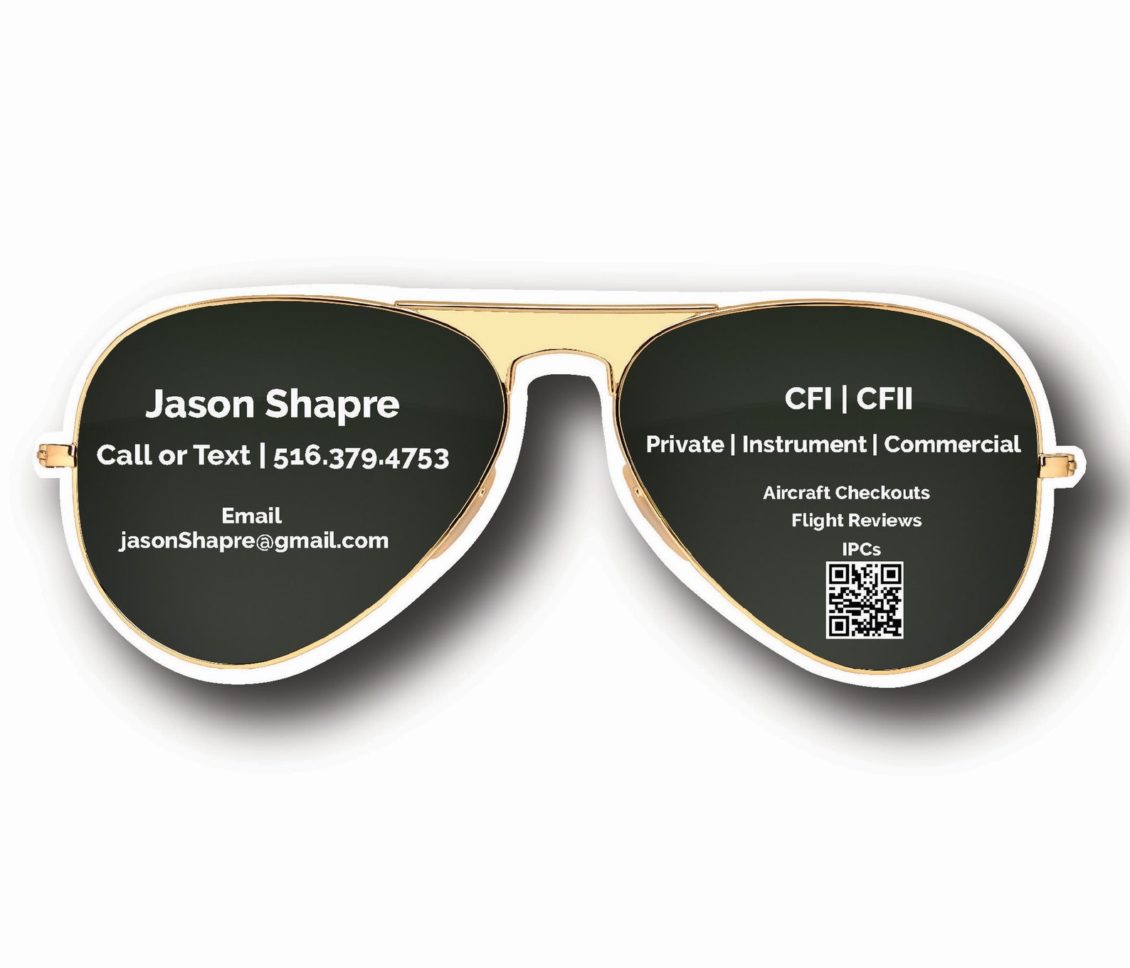 Sunglasses Business Cards With QR Code, Glasses Shaped Business Cards ...