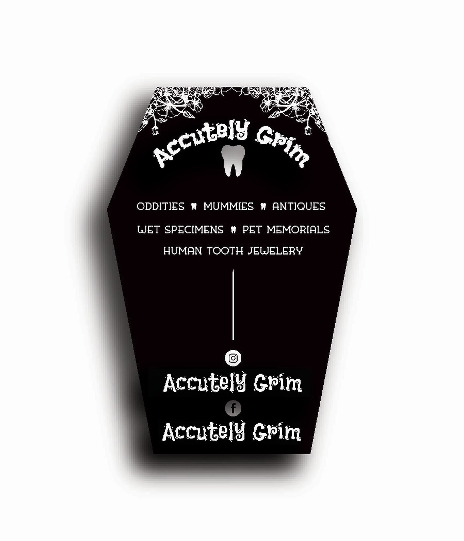 Coffin Business Cards QR Code, Die Cut Business Cards, Mortuary ...