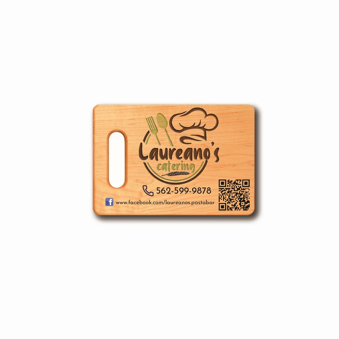 Cutting Board Business Cards, Die Cut Business Cards, Catering Business ...