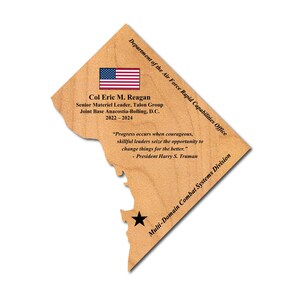 Washington DC Cut Out Plaque, State Cutout Plaque, DC Cutout, Custom ...