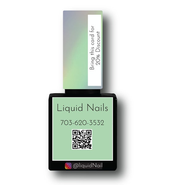 Nail Polish Business Cards - Etsy