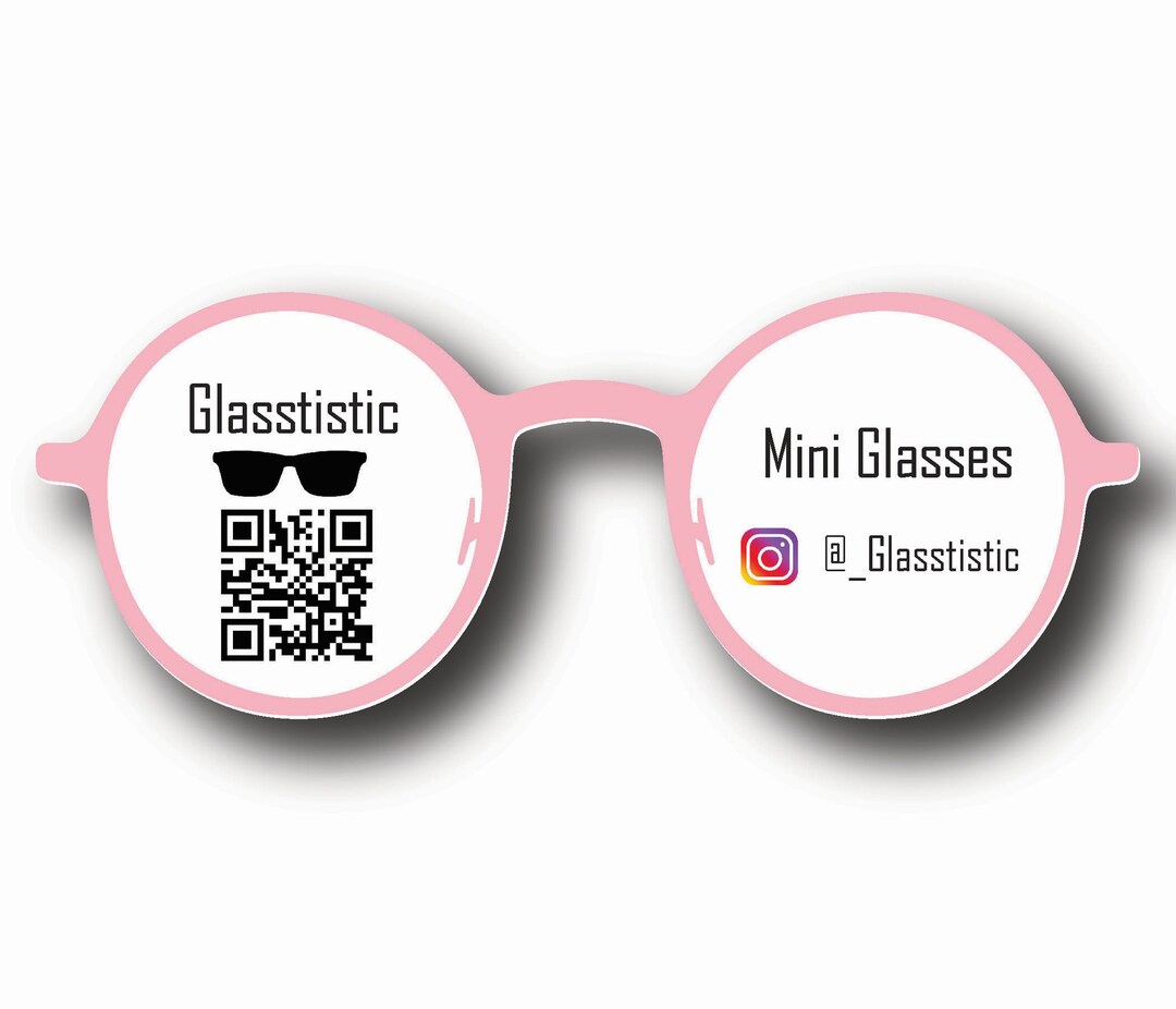 Eyeglasses Business Cards With QR Code, Glasses Shaped Business Cards ...