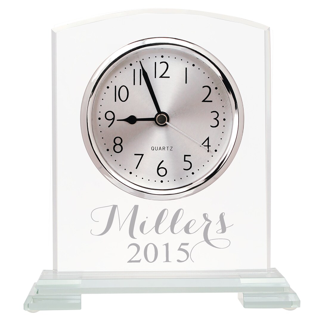 Personalized Wedding Gift, Desk Clock, Housewarming Gift, Anniversary ...