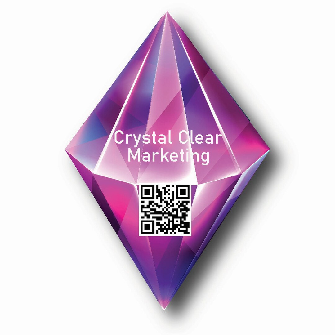 Crystal Business Cards With QR Code, Crystal Shaped Business Cards, Die ...