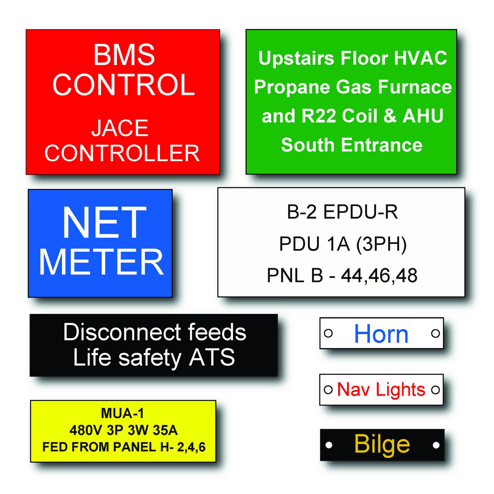 Engraved Electrical Panel Labels, Phenolic Labels, Breaker Box Labels ...