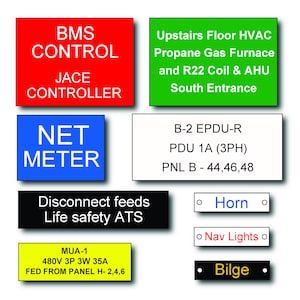 Engraved Electrical Panel Labels, Phenolic Labels, Breaker Box Labels ...