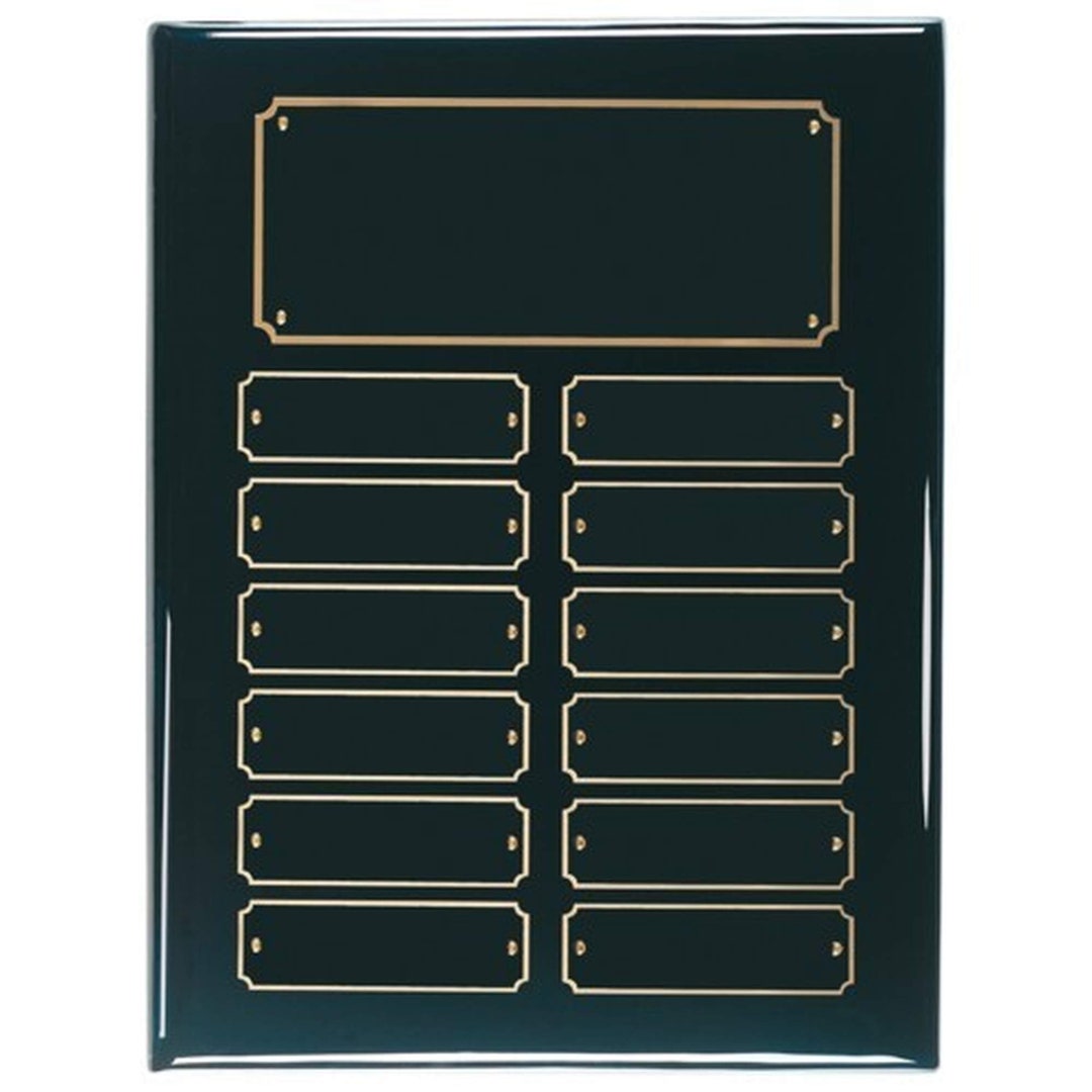 Perpetual Plaque Award, 12 Plates, Multiple Name Plates, Perpetual ...