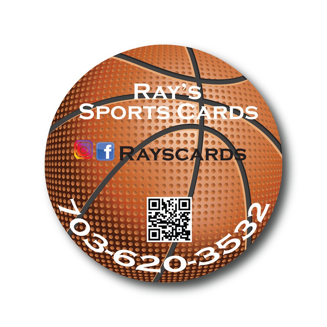 Basketball Business Cards With QR Code, Basketball Shaped Business ...