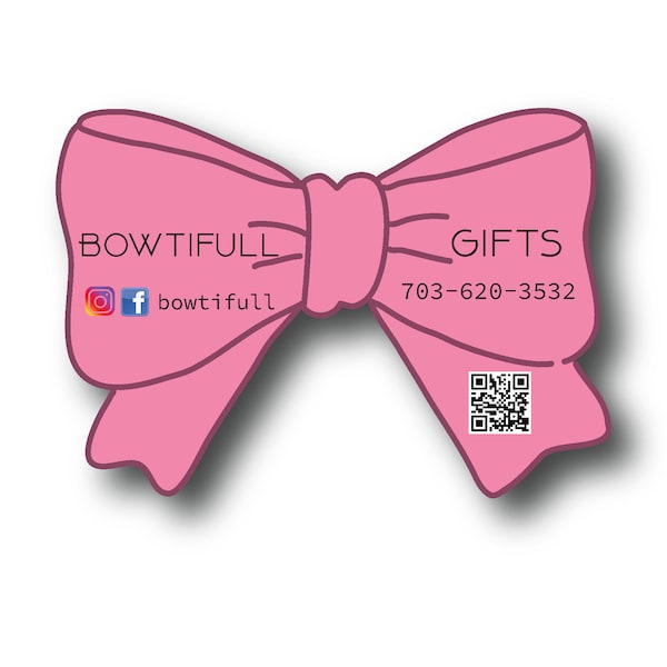 Bow Business Card - Etsy