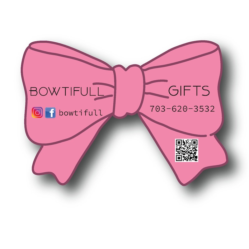 Bow Business Card - Etsy