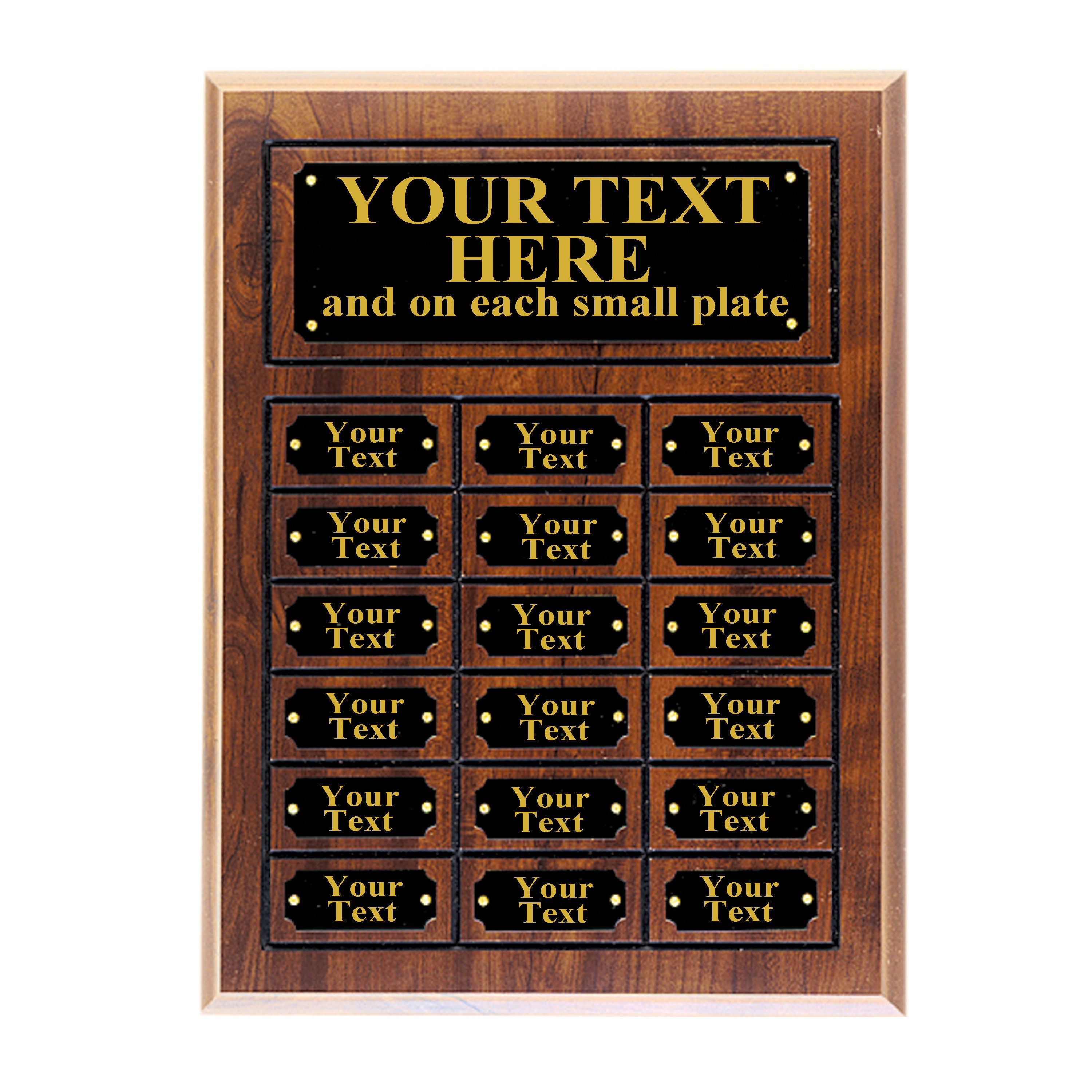 Perpetual Plaque Award 11.75" X 15.75", 18 Multiple Name Plate ...
