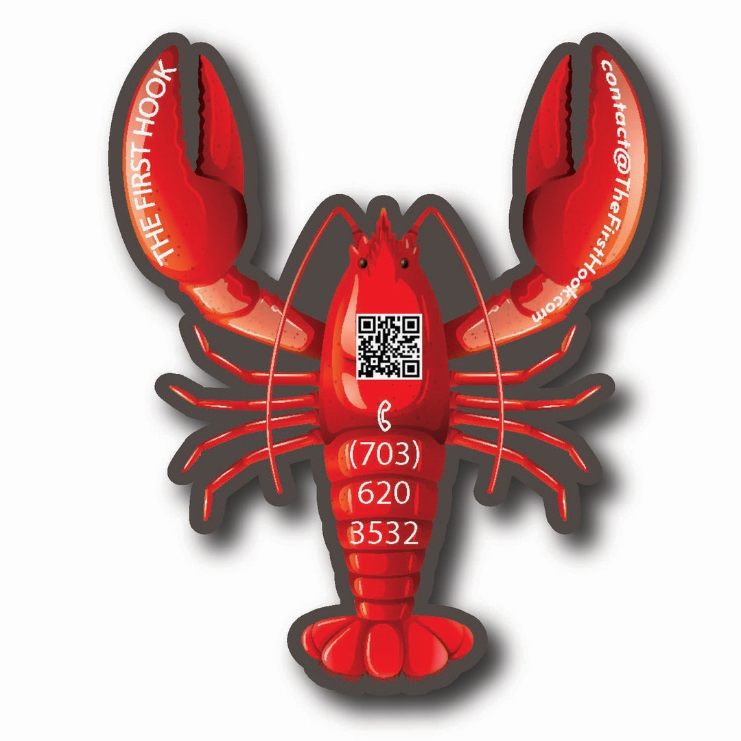 Lobster Business Cards QR Code, Die Cut Business Cards, Prawn Shaped ...
