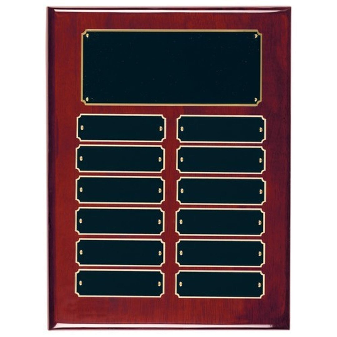 Perpetual Plaque Award, 12 Plates, Multiple Name Plates, Perpetual ...