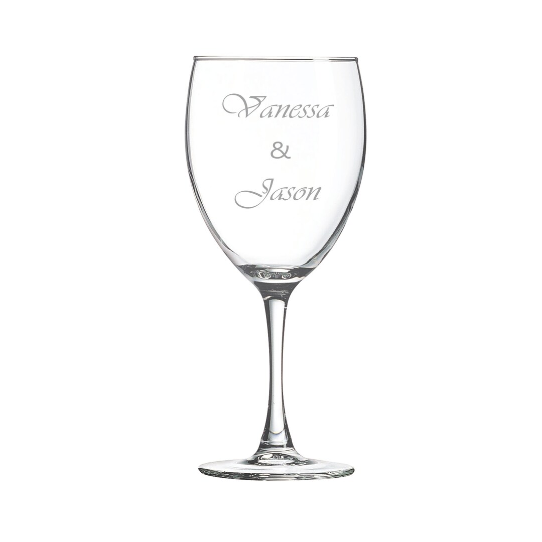 Bulk Engraved Wine Glass Set of 96 | Personalized Wedding Gift ...