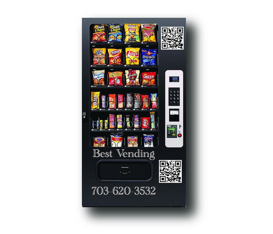 Vending Machine Business Cards With QR Code, Snack Machine Shaped ...