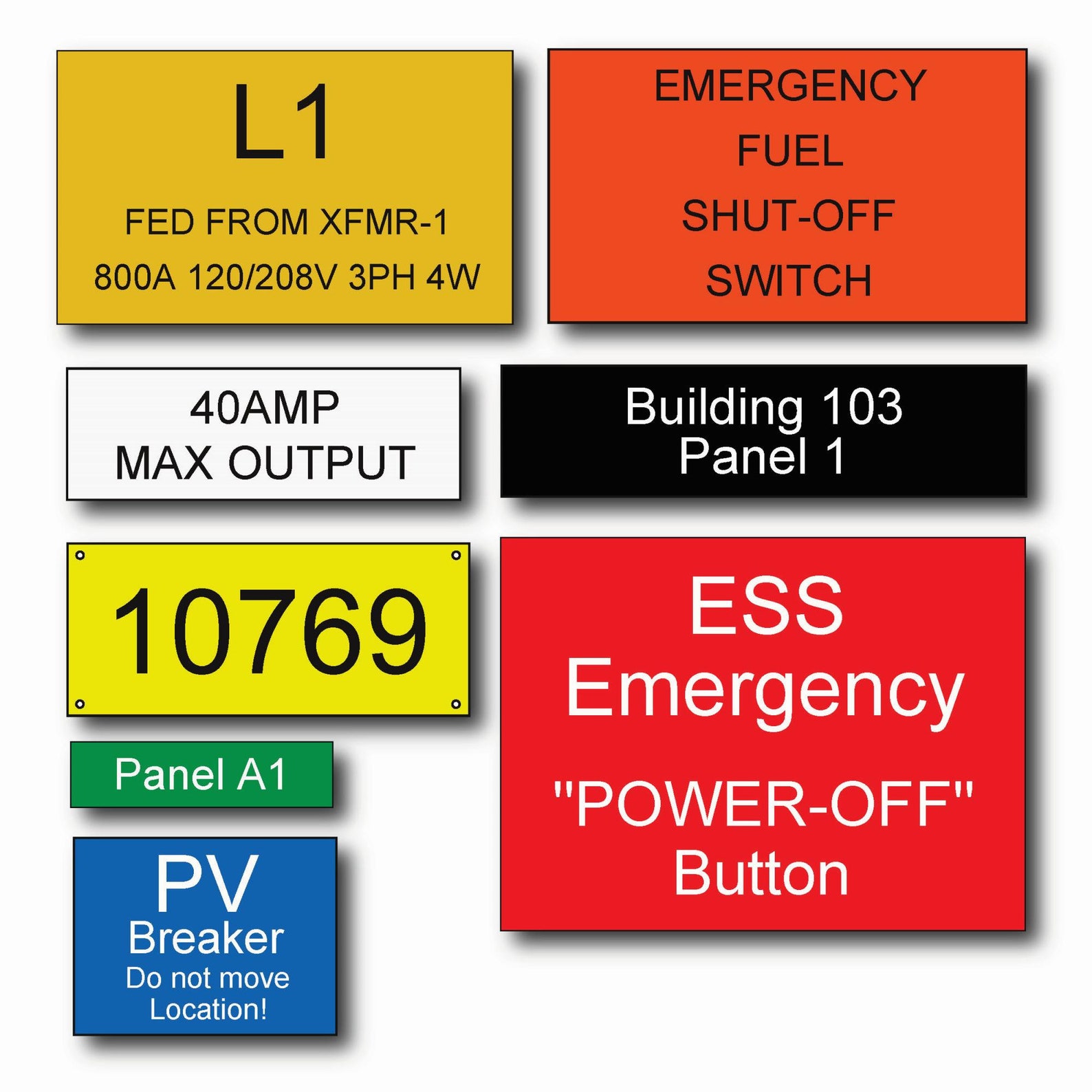 Engraved Electrical Panel Labels, Phenolic Labels, Breaker Box Labels ...