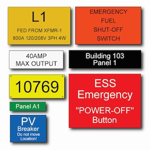Engraved Electrical Panel Labels, Phenolic Labels, Breaker Box Labels ...