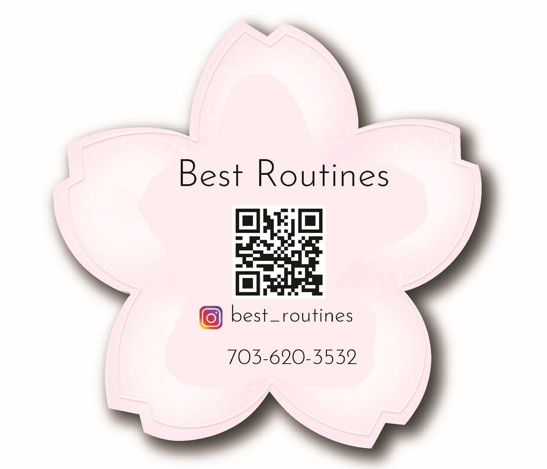 Flower Business Cards With QR Code, Flower Shaped Business Cards, Die ...