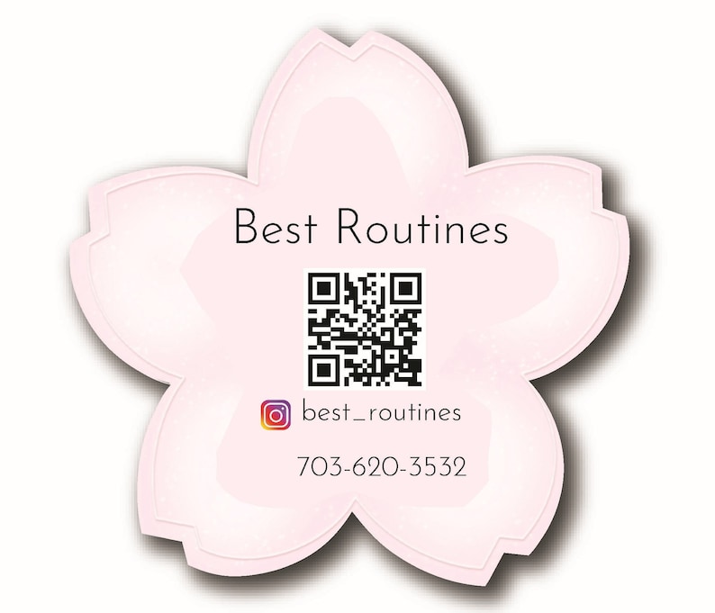 Flower Business Cards With QR Code, Flower Shaped Business Cards, Die ...
