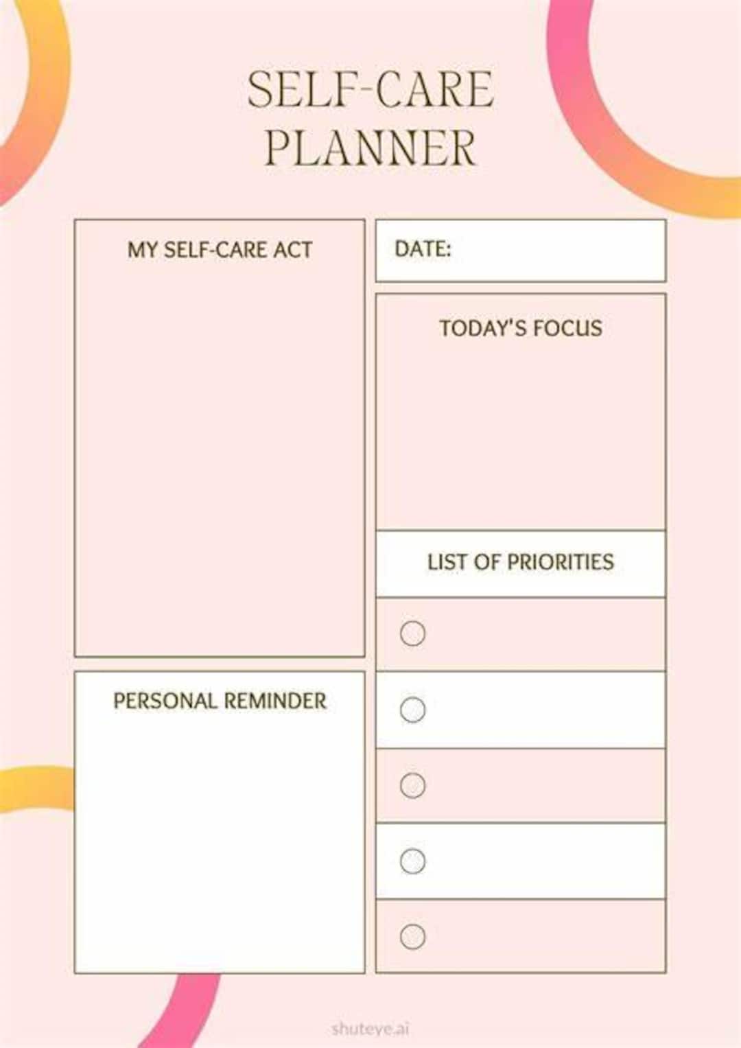 SELF LOVE PLANNER - Etsy