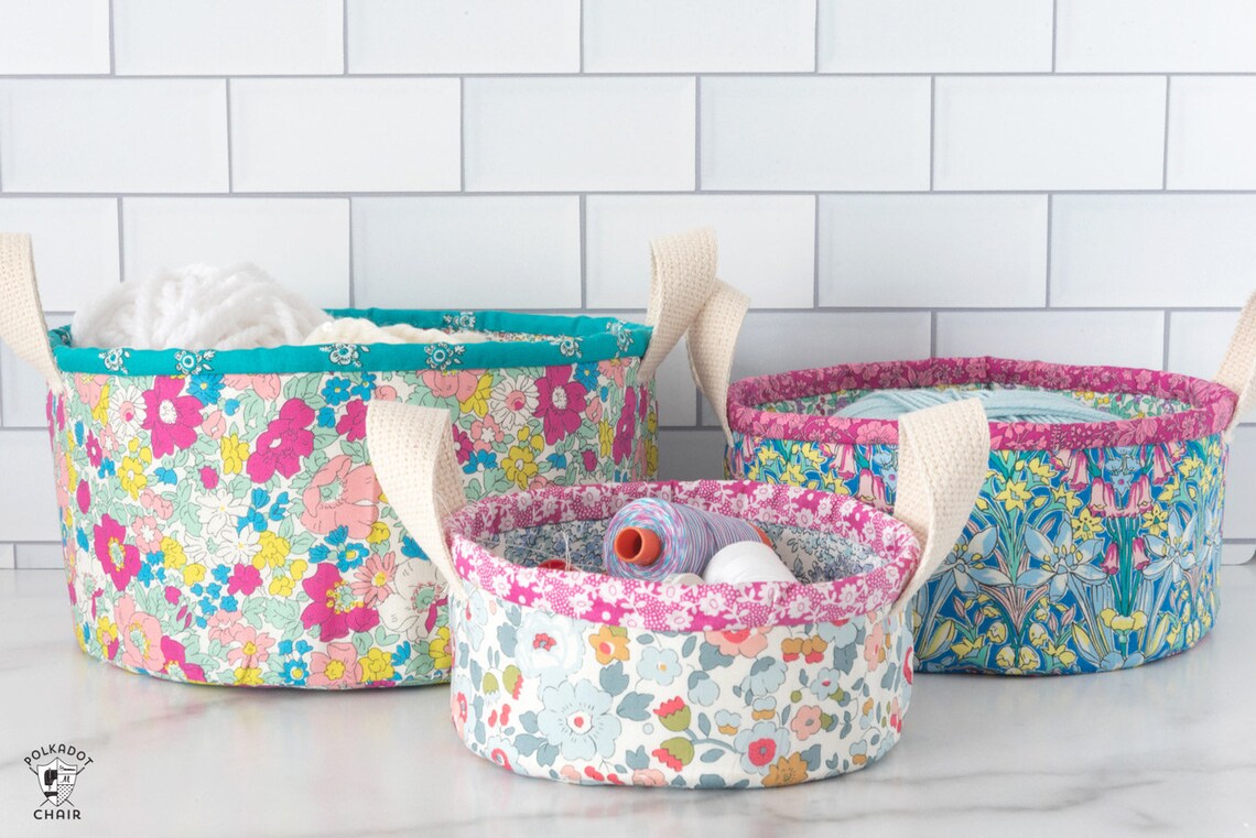 Nesting Fabric Baskets Sewing Pattern | Digital PDF by Melissa ...