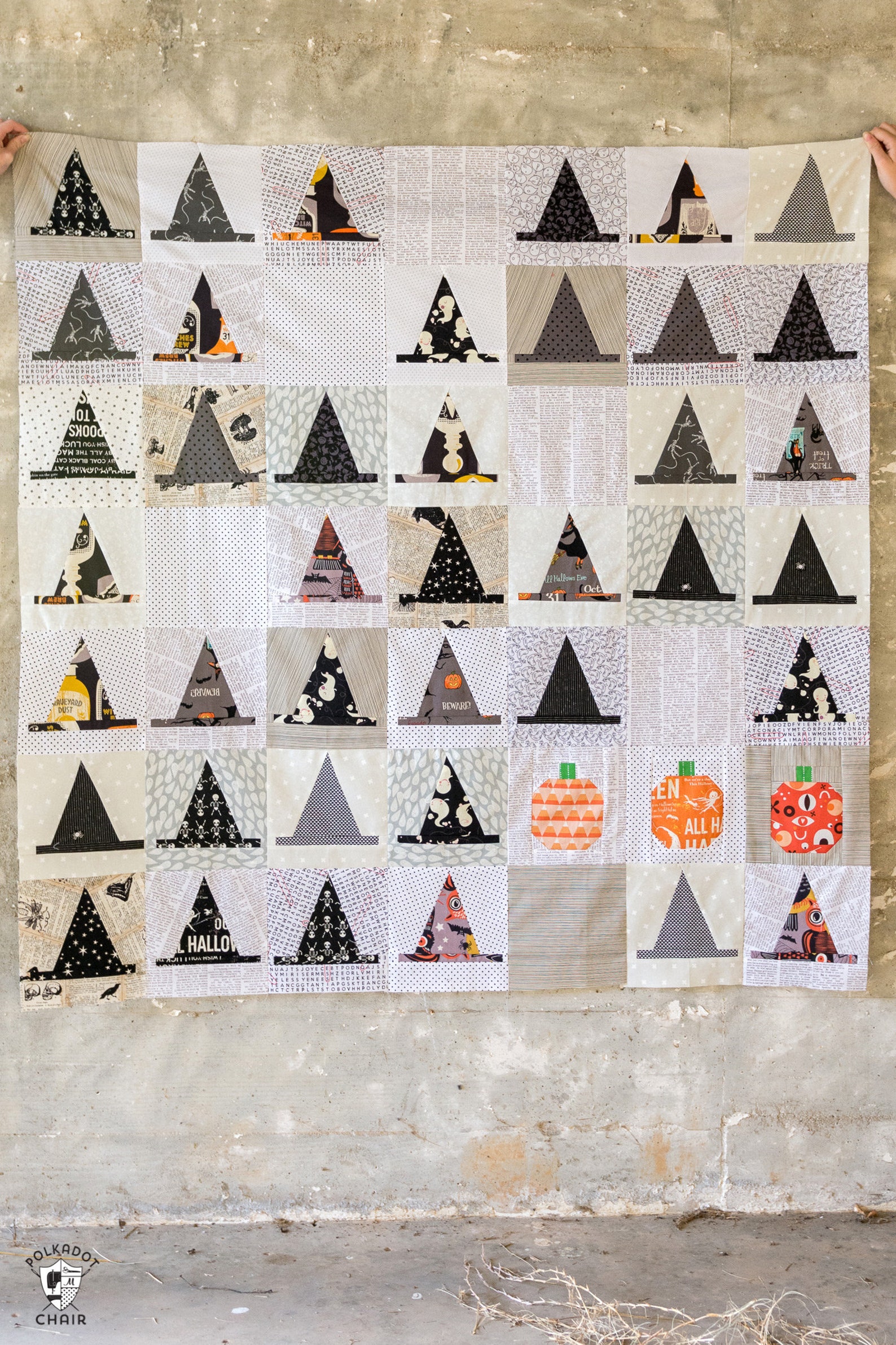 Witch Hat Quilt Foundation Paper Piecing Pattern - Etsy