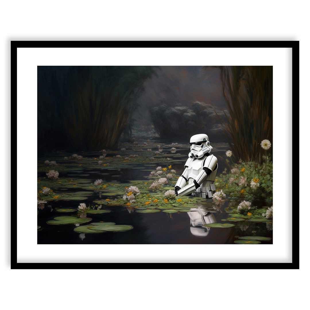 Stormtrooper Star Wars Inspired Classic Landscape Vintage Oil Painting ...