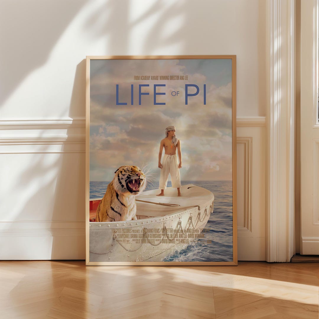 Life of Pi, Movie Poster Home Decor Art for Living Room Office Game ...