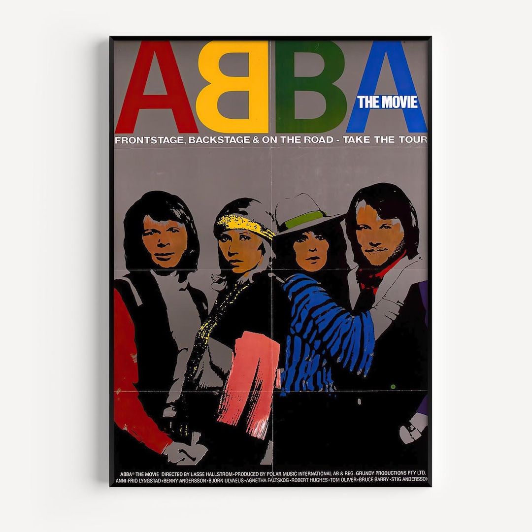 ABBA, Vintage Concert Poster, Home Decor Art for Living Room Office ...