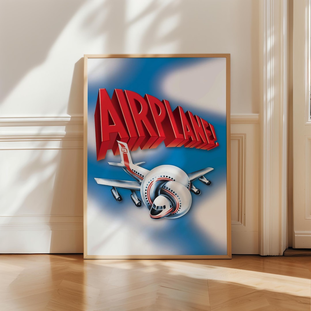 Airplane, Movie Poster Home Decor Art for Living Room Office Game Room ...