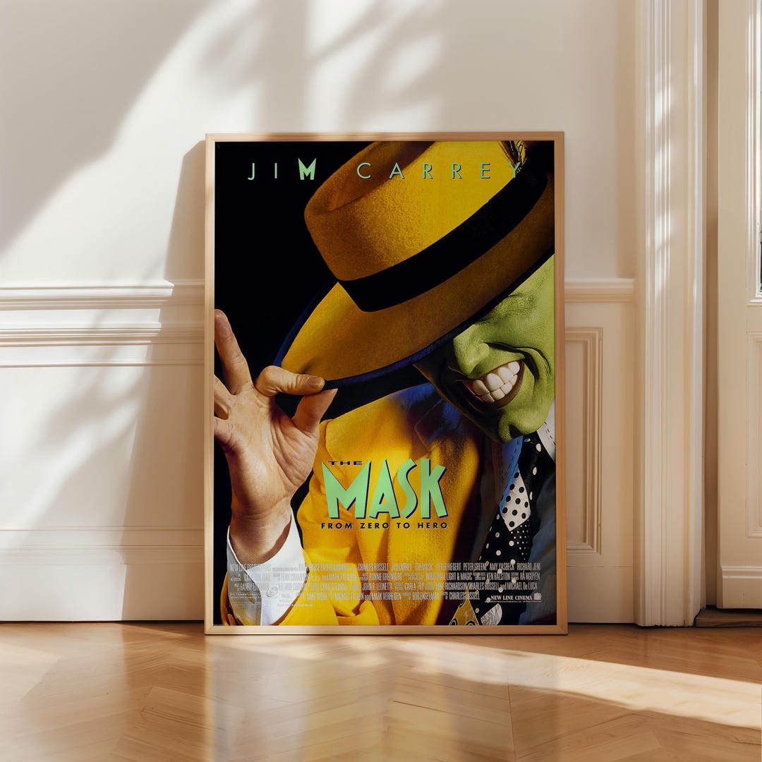 The Mask, Movie Poster Home Decor Art for Living Room Office Game Room ...