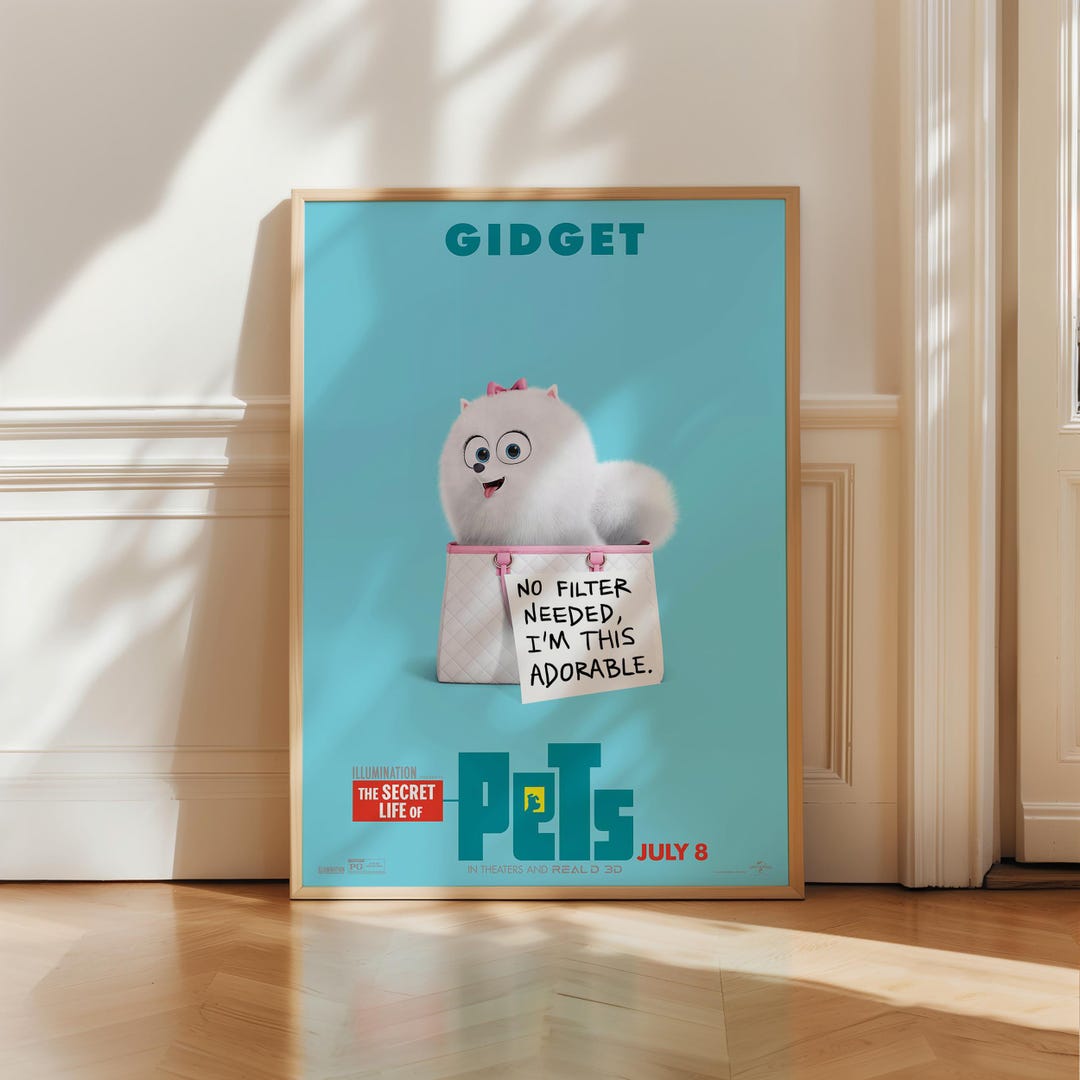 The Secret Life of Pets, Movie Poster Home Decor Art for Living Room ...