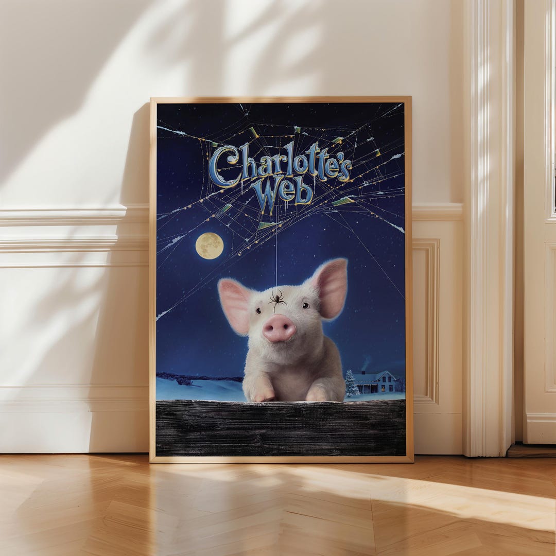 Charlotte's Web, Movie Poster Home Decor Art for Living Room Office ...