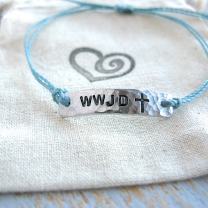 WWJD Bracelet, Cross Bracelet, Faith Bracelet, Religious Bracelet, WWJD ...