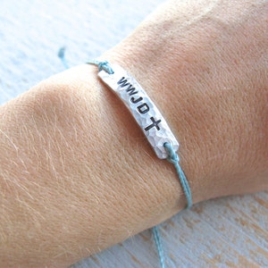 WWJD Bracelet, Cross Bracelet, Faith Bracelet, Religious Bracelet, WWJD ...