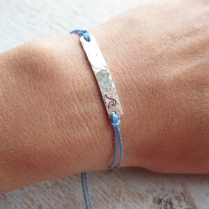 Wave Bracelet, Silver Wave Bracelet, Wave Charm Bracelet, Wave String ...