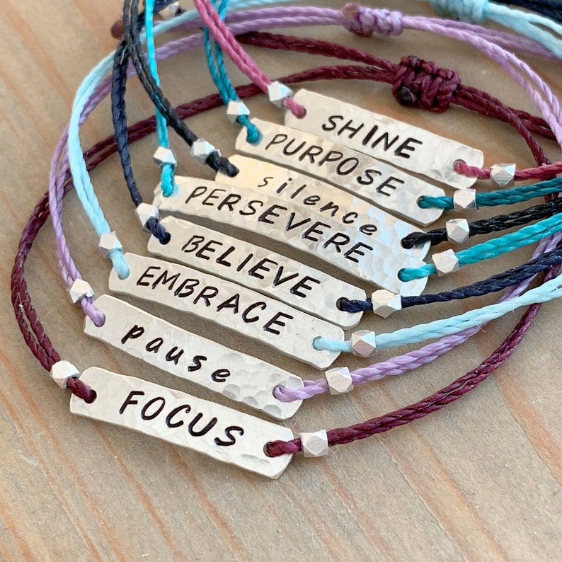 Word Bar Bracelet, Custom Word Bracelet, Word Bracelet, Name Bracelet ...