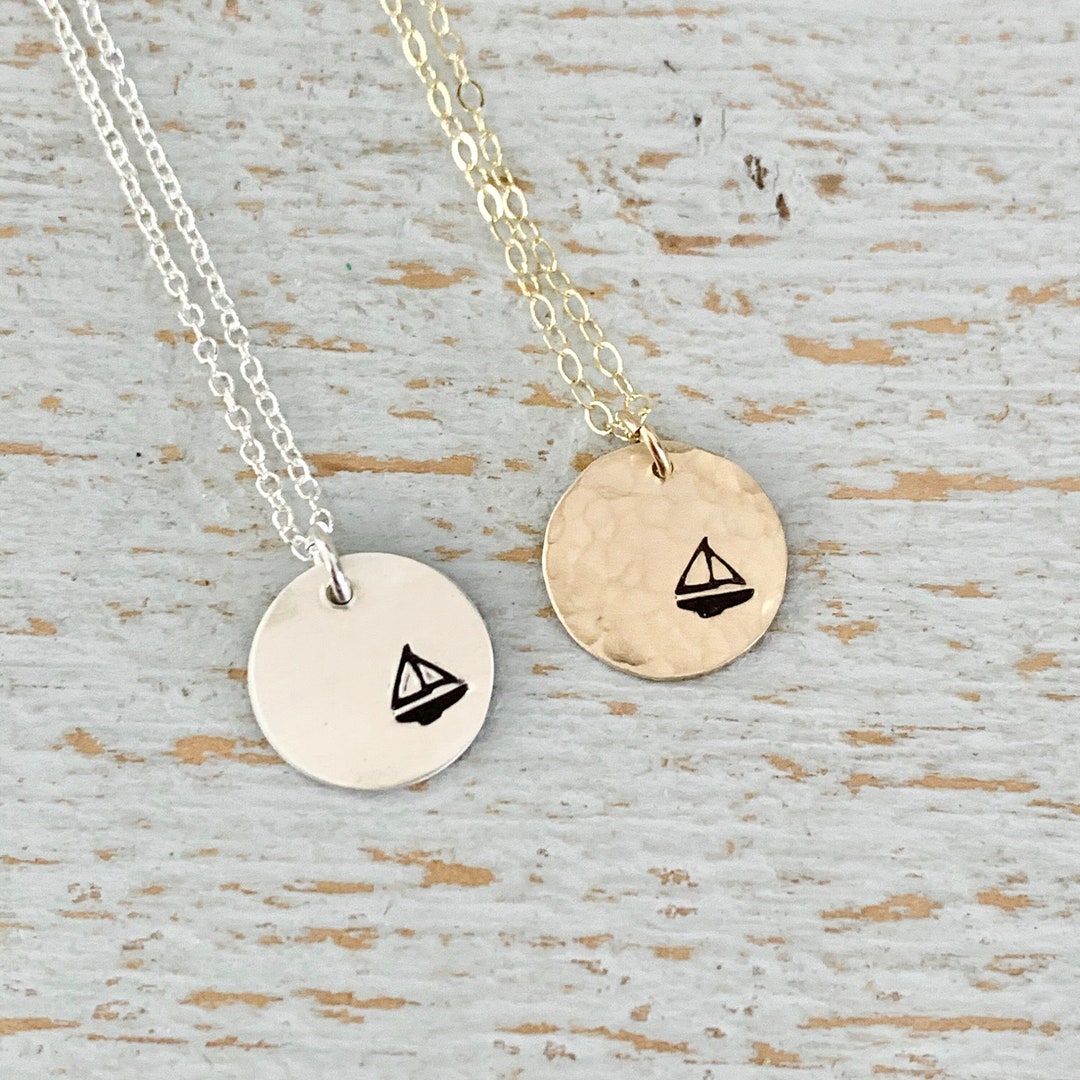 Sailboat Necklace, Silver Sailboat Necklace, Gold Sailboat Necklace ...