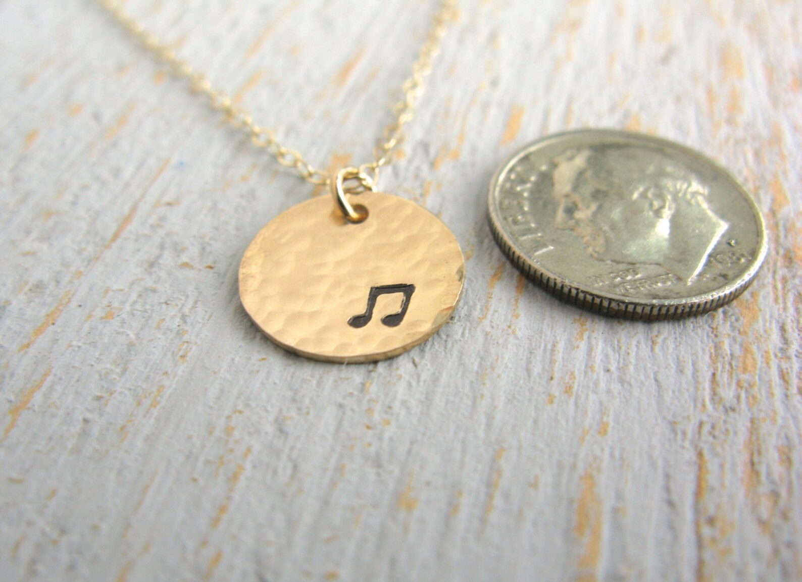 Music Note Necklace Silver Music Note Necklace Gold Music | Etsy