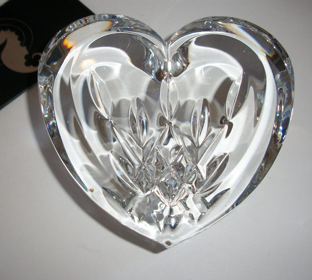 Stunning Waterford Crystal Heart Paperweight Gorgeous Fine Quality ...