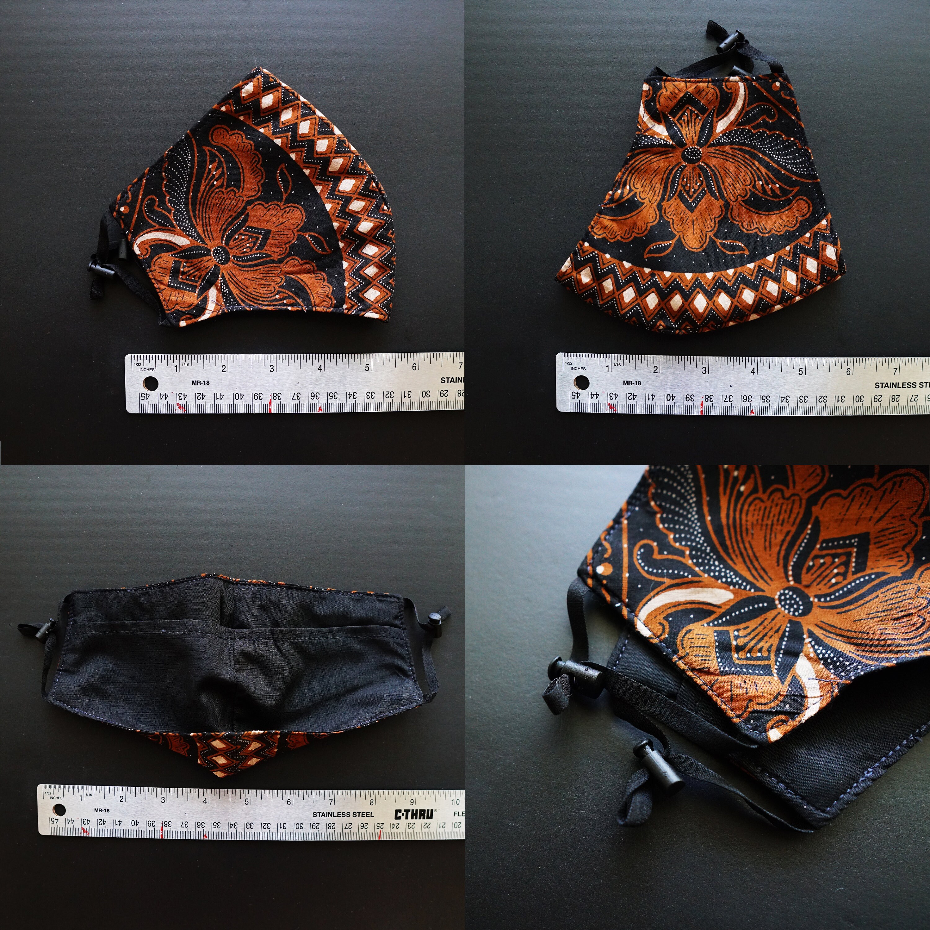 Authentic Batik Handmade Triple-Layered Face Mask Fabric | Etsy