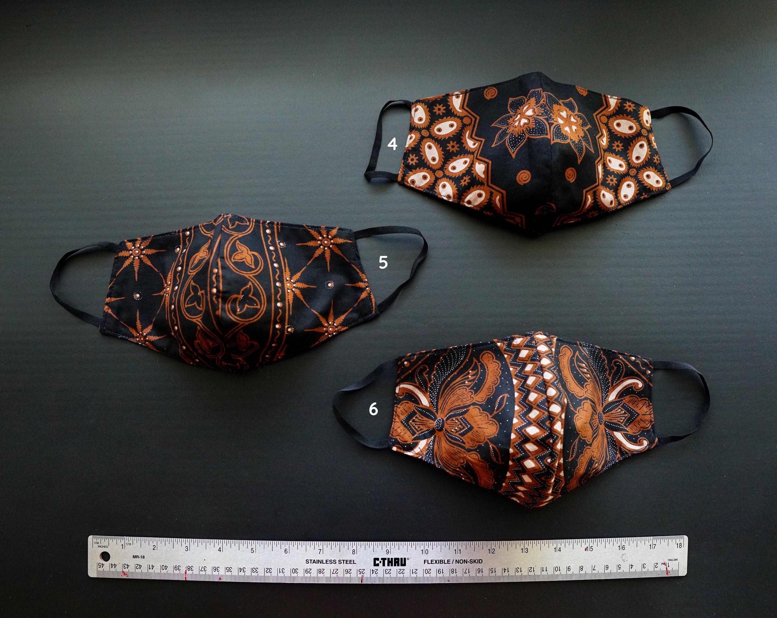 Authentic Batik Handmade Triple-Layered Face Mask Fabric | Etsy