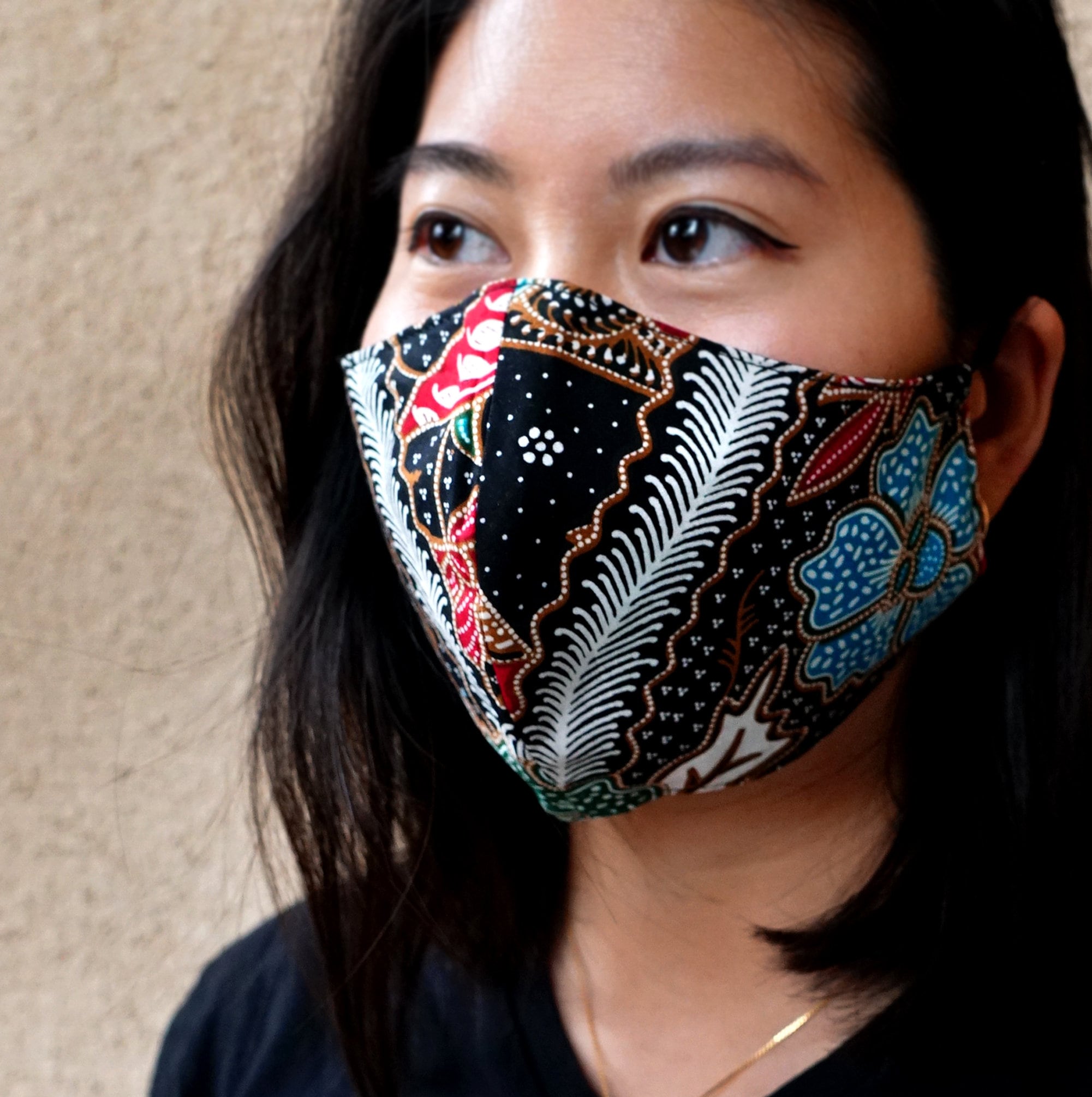 Handmade Vibrant Batik Pattern Face Mask Sourced from Java | Etsy