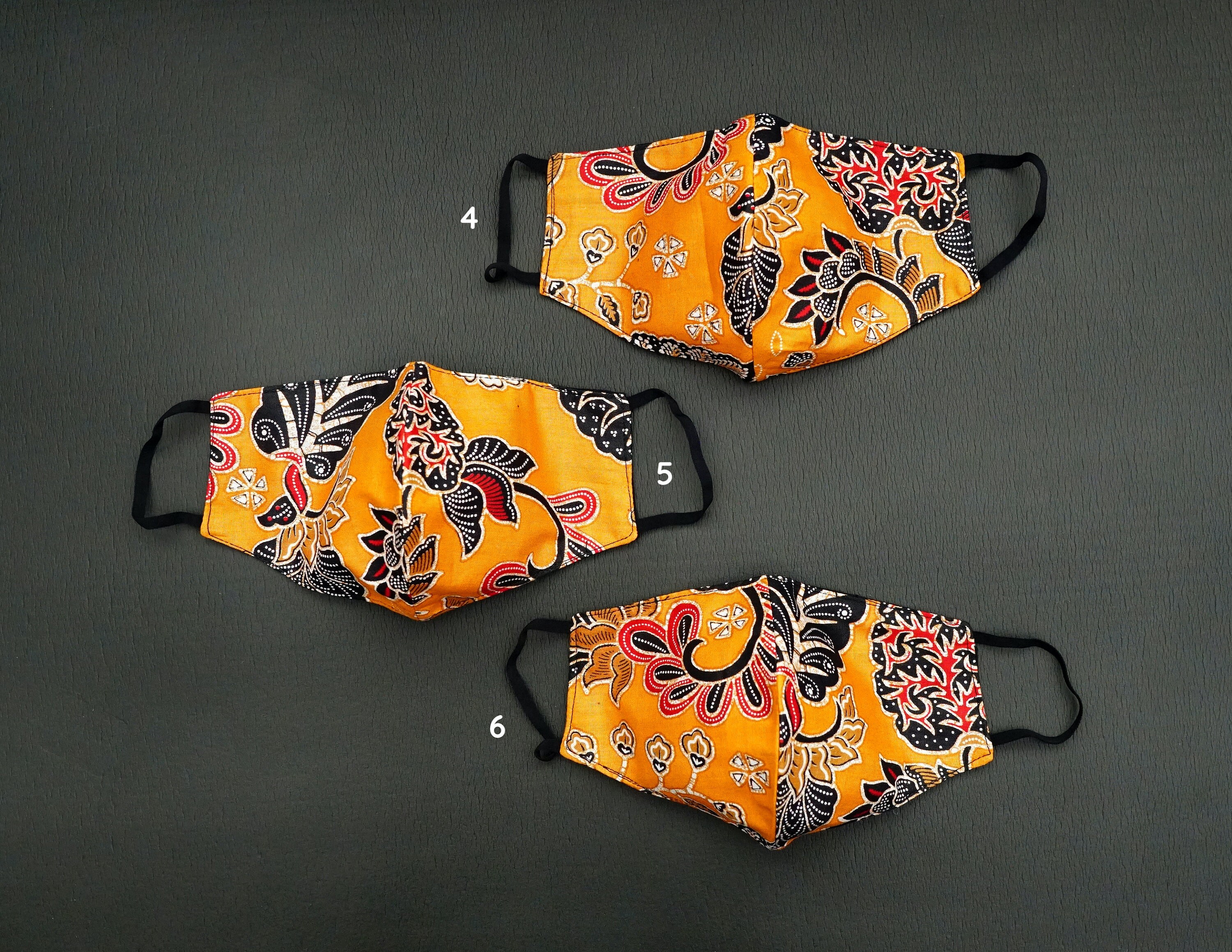 Summer Handmade Batik Pattern Face Mask Fabric Sourced from | Etsy