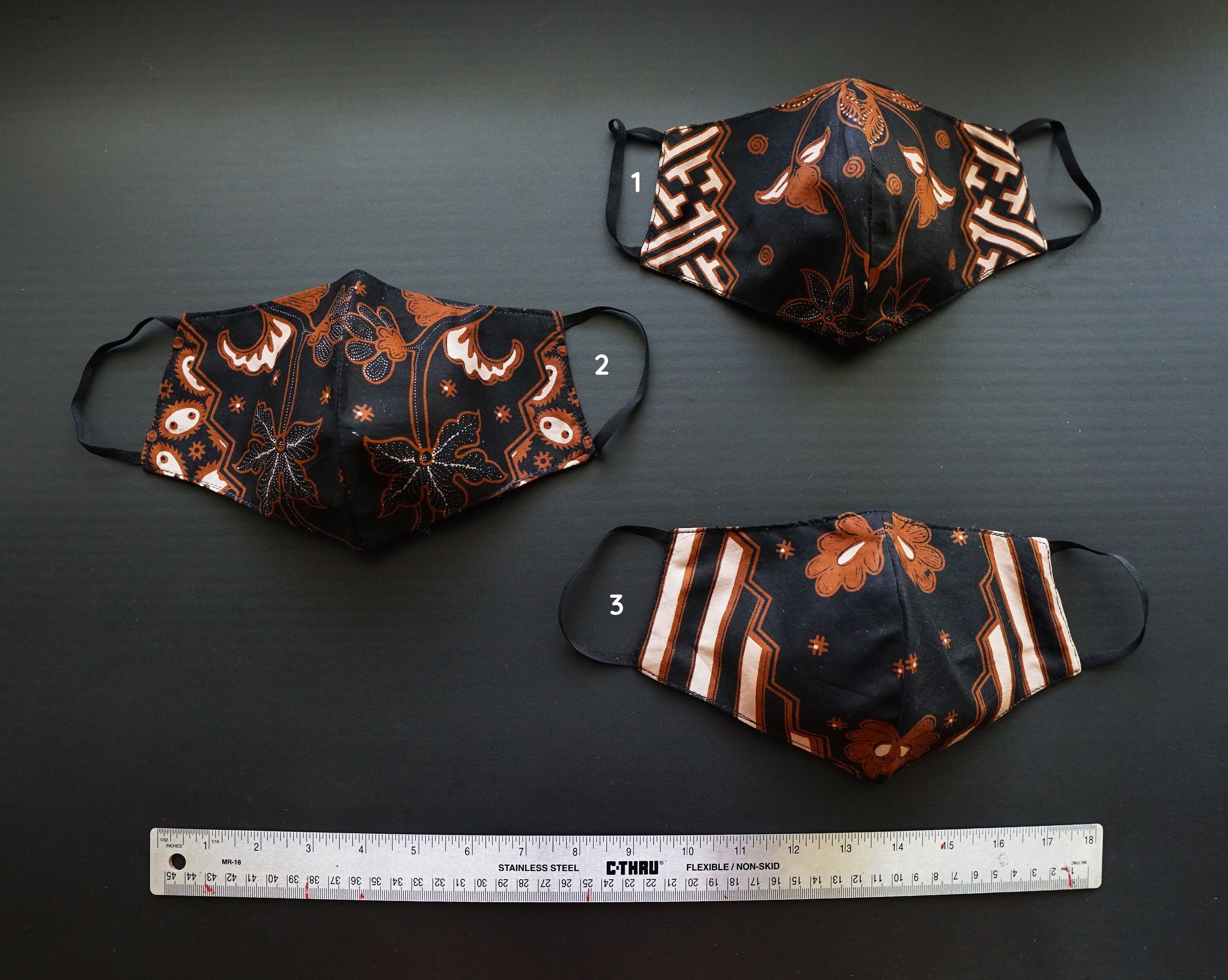 Authentic Batik Handmade Triple-Layered Face Mask Fabric | Etsy