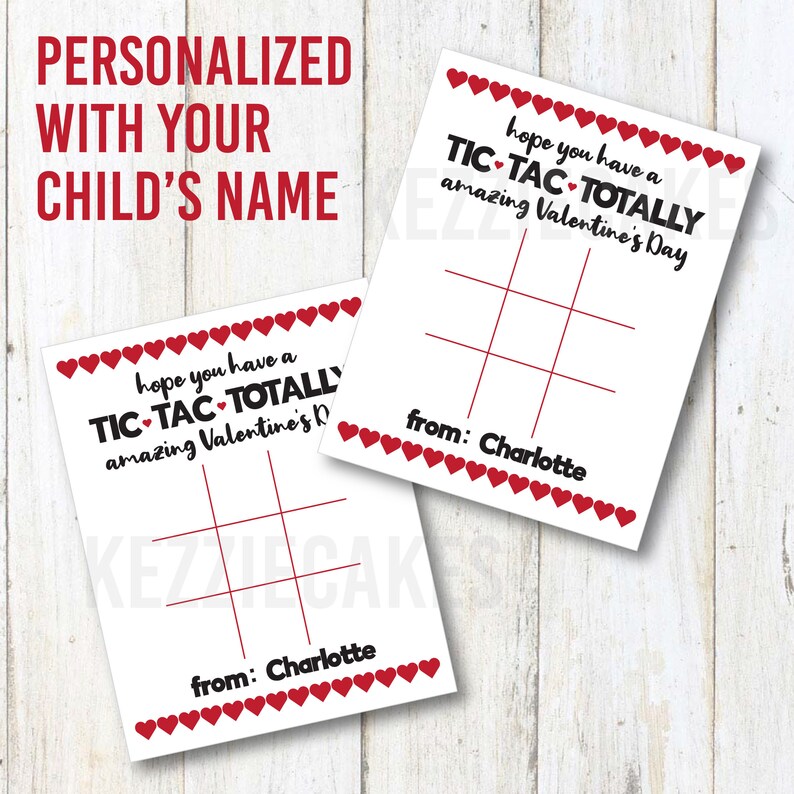Printable & Personalized tic Tac Totally Amazing | Etsy