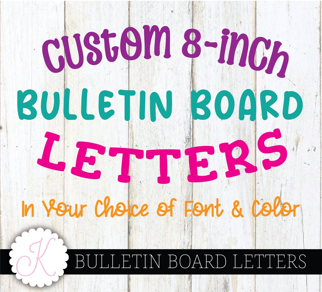 Custom Cut Out Bulletin Board Letters 8 Inch Pick Your Own - Etsy